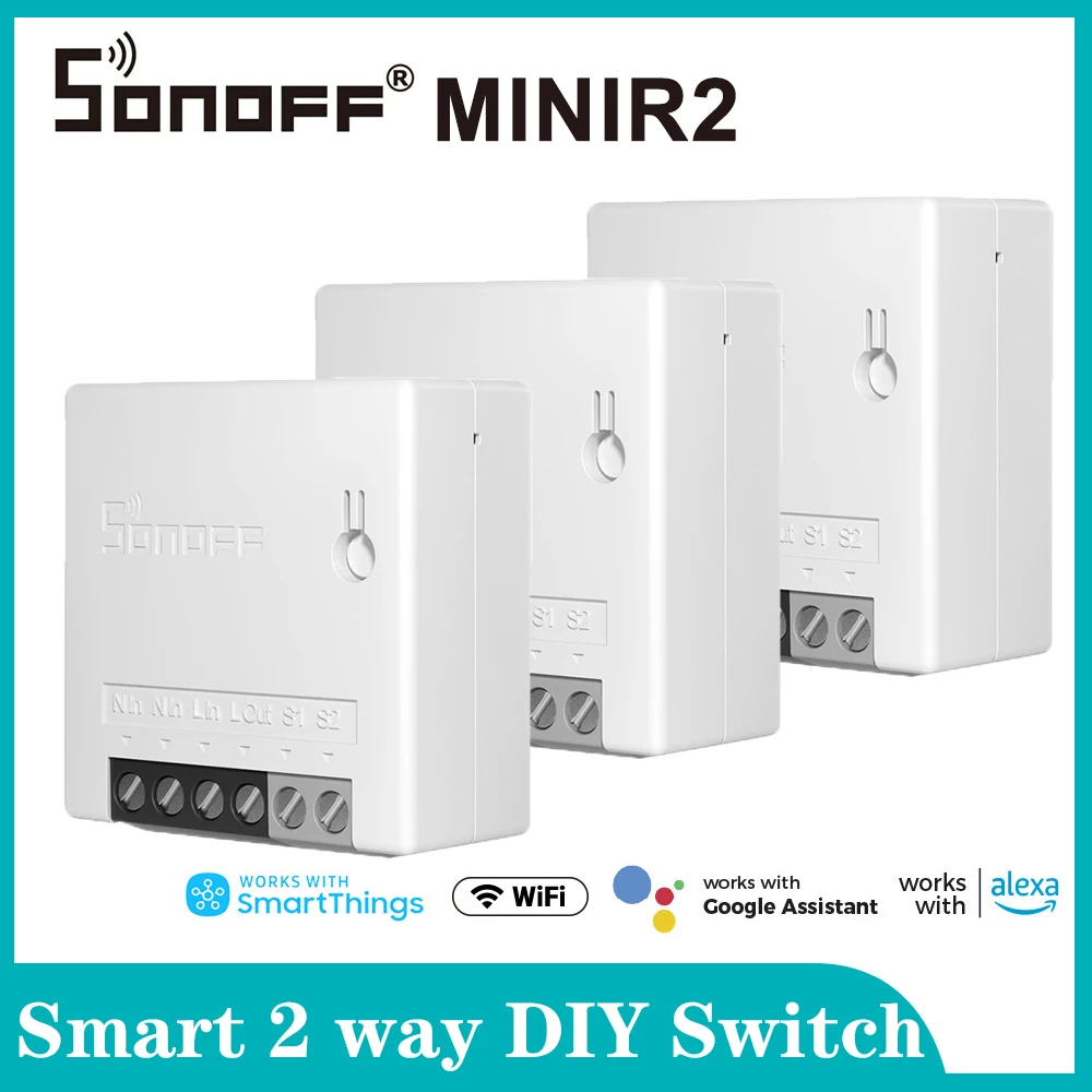 SONOFF MINIR2 Two Way Switch Mini Wifi Smart Home Swcith Wireless ...