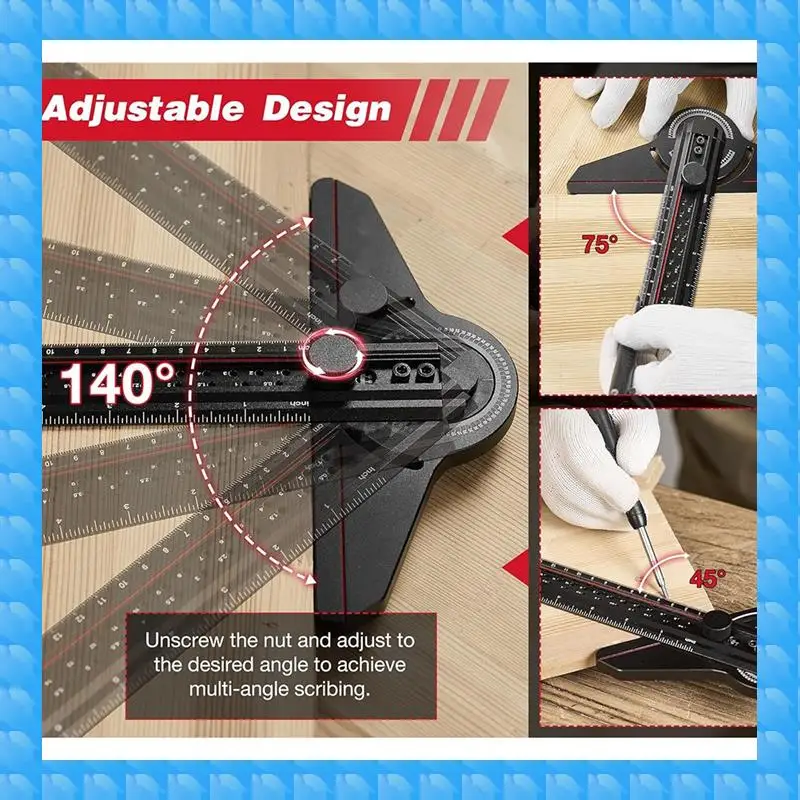 ETRT Angle Finder Protractor,Angle Gauge,Adjustable Aluminum ...