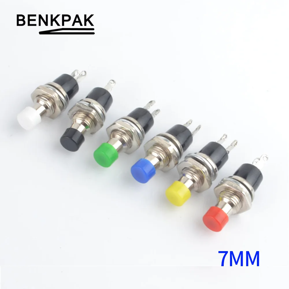 10pcs Pbs-110 7mm Push Button Switch Press Reset Momentary On Off Push ...