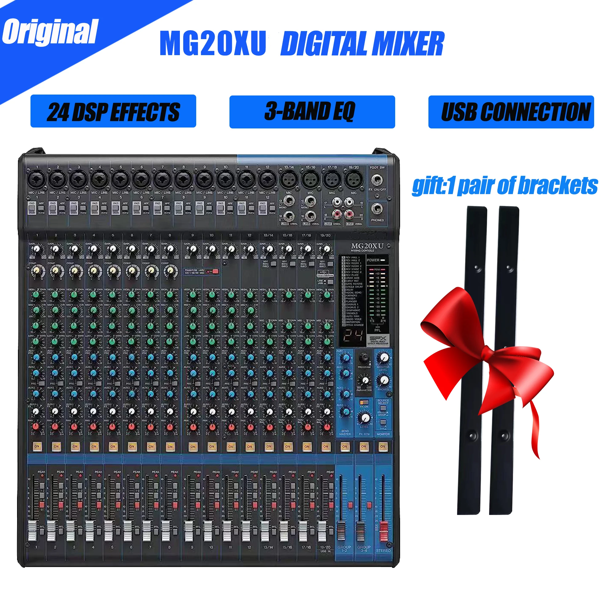 MG20XU-20-channel-Mixer-Professional-Audio-Console-dj-sound-table-48V ...