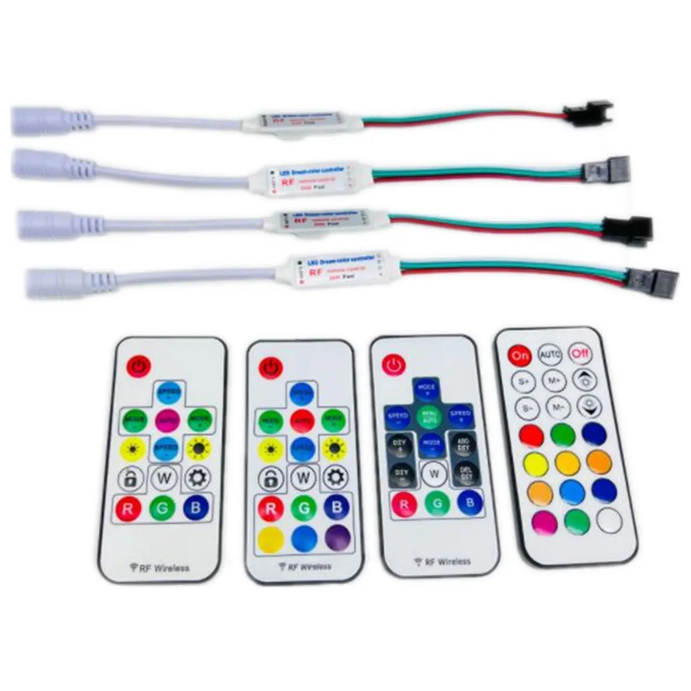 WS2811 WS2812B SK6812 Led Pixel Controller RF 14/17/21 Keys With Remote ...