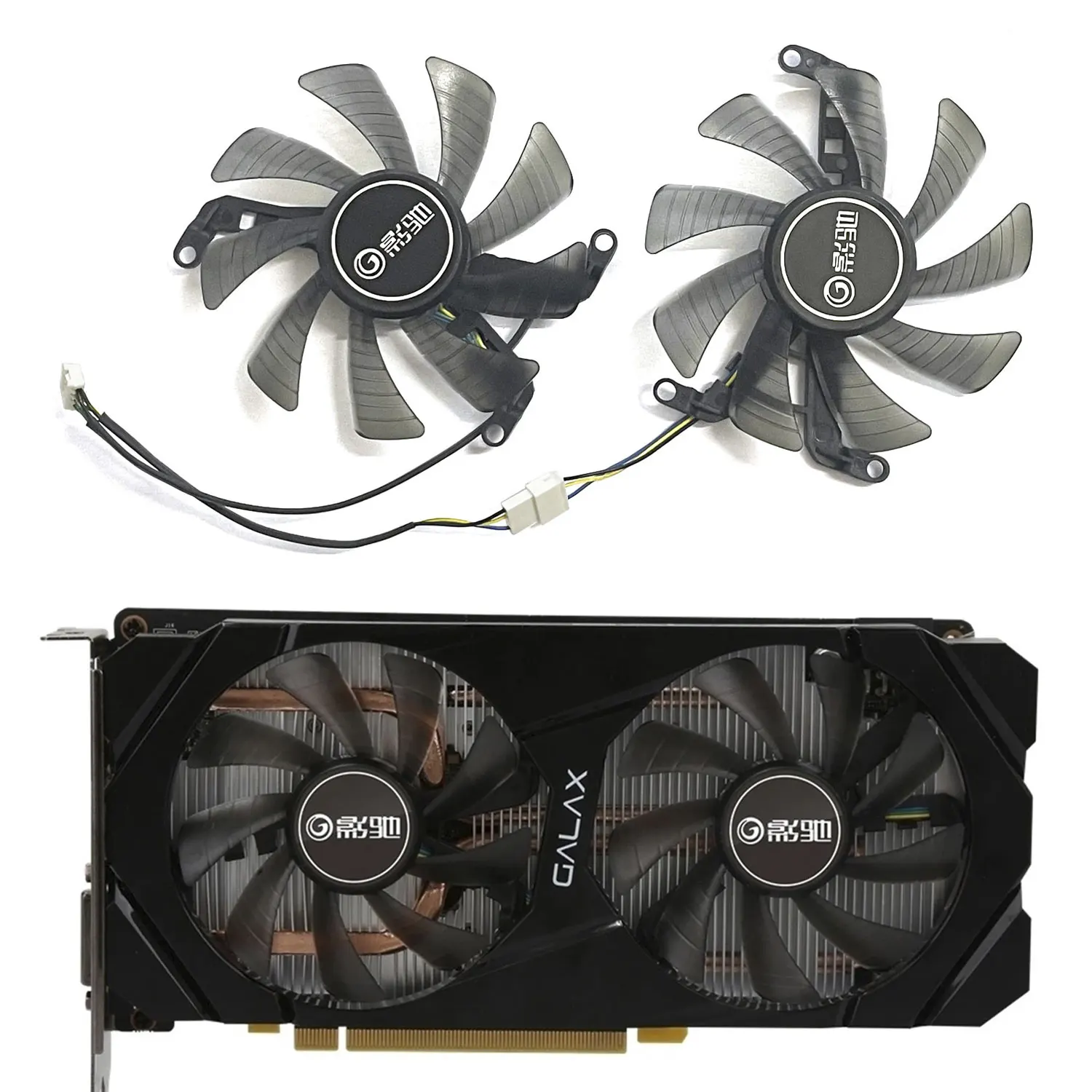 2PCS 85MM 4PIN GTX 1660 1660Ti graphics fan for the GALAX GeForce RTX ...