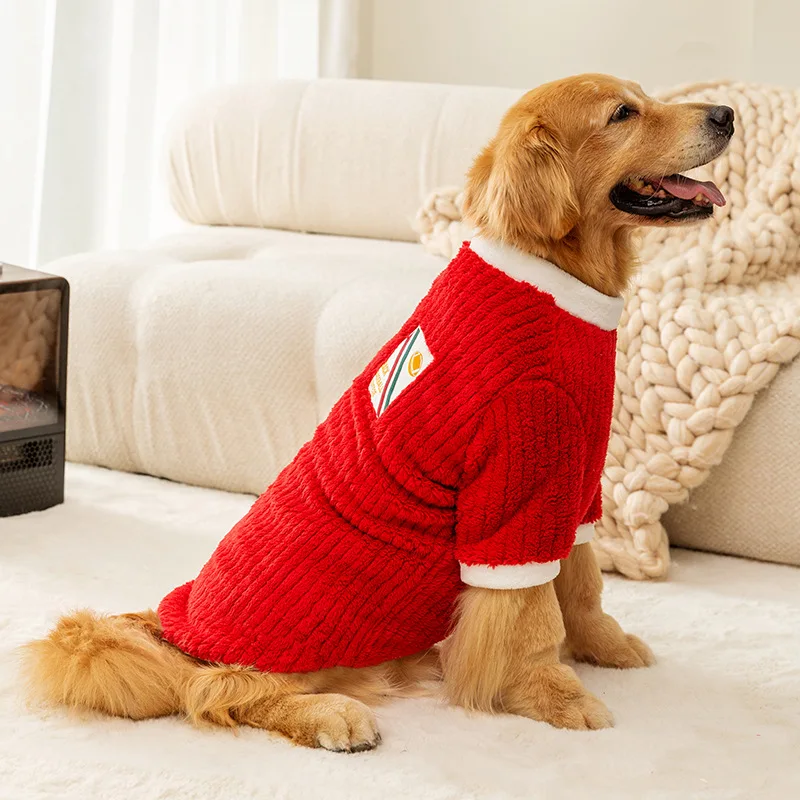 Dog-Clothes-for-Large-Dogs-Fleece-Dog-Hoodies-Autumn-Winter-Pet-Dog ...