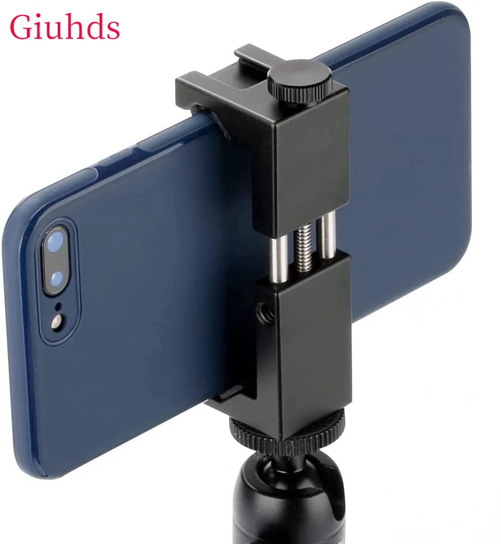 Aluminum Phone Tripod Mount w Cold Shoe Mount, Support Vertical and ...