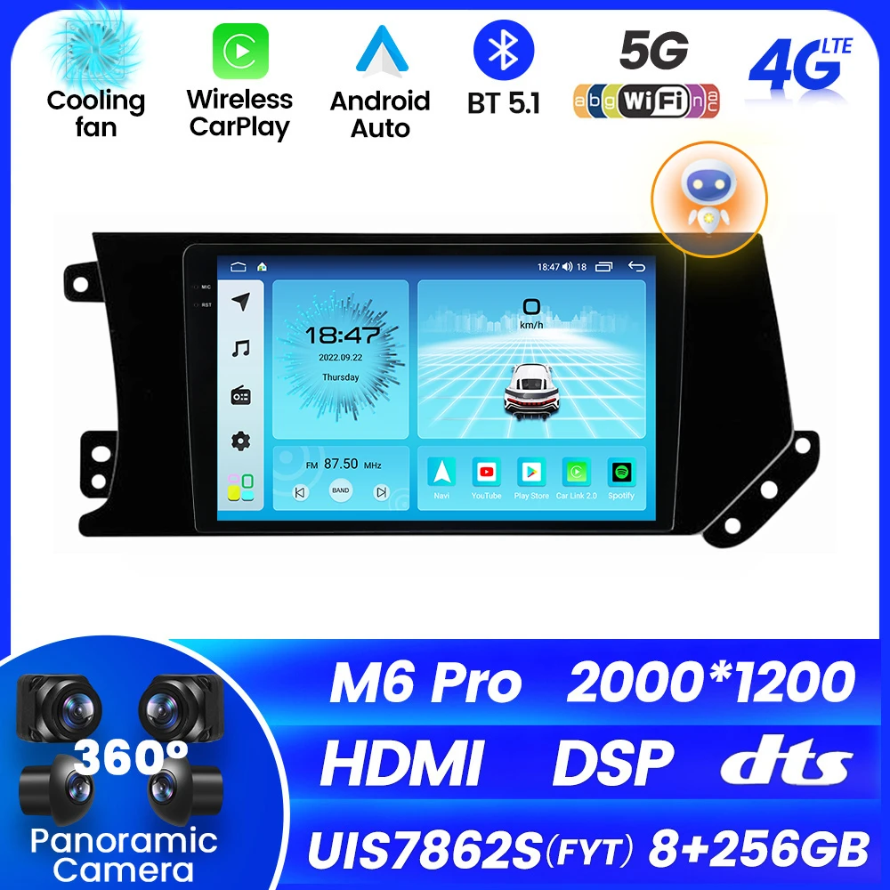 Car Radio Multimedia Video Player GPS Navigation Android 12 8G+128G For Haval F7 F7X 2019-2020 ...