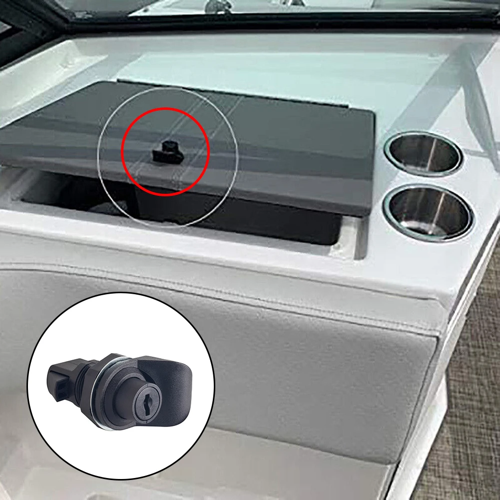 Brand-New-Door-Lock-Black-Boat-Radio-Box-Button-Latch-Direct-Mount ...