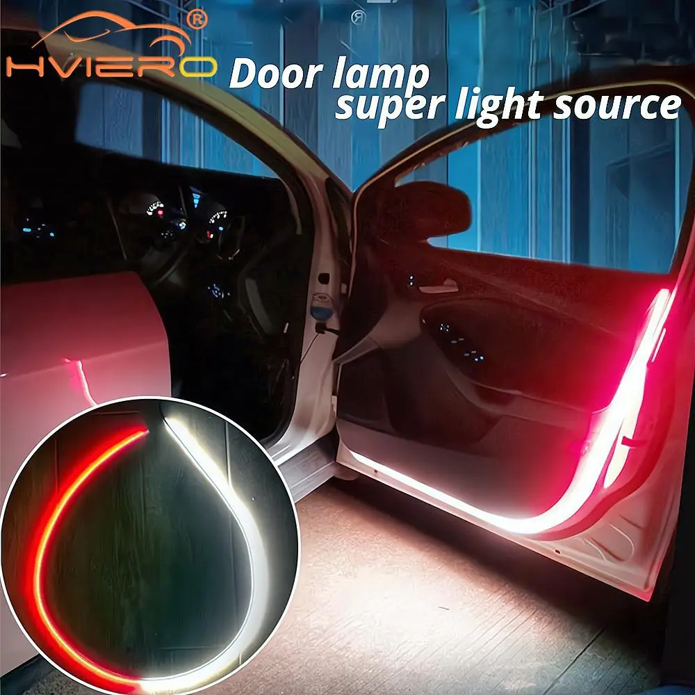 2X-Auto-Led-Strip-DC-12v-2835-Car-Door-Opening-Warning-Welcome-Safety ...