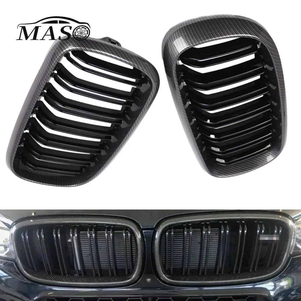 Front-Bumper-Kidney-Grill-Racing-Grilles-Dual-Slats-for-BMW-F15-F16-X5 ...