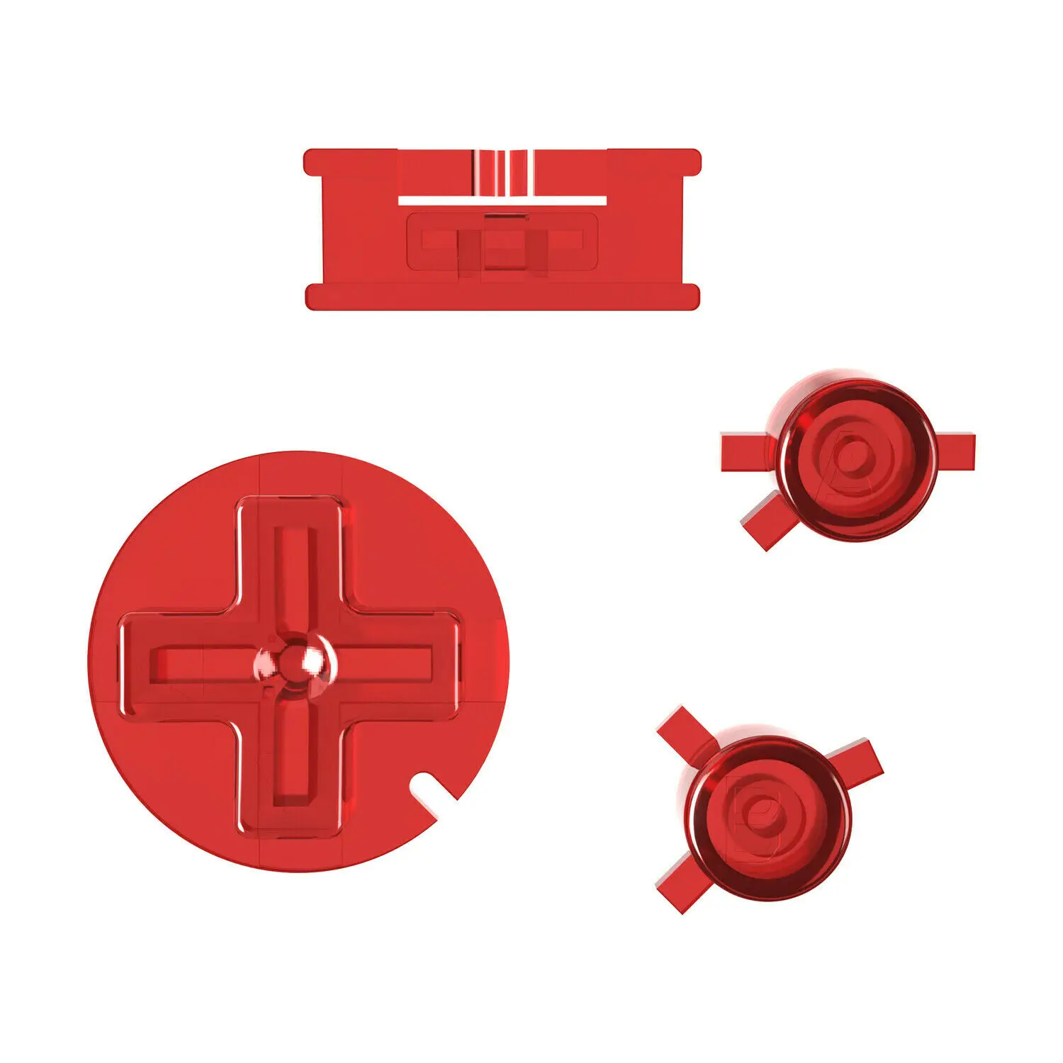 Game Boy Color Buttons Clear Red Replacement GBC Keys Nintendo Console ...