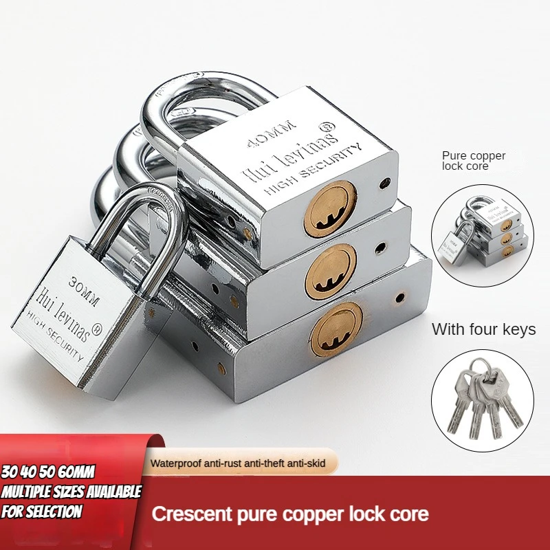 Stainless-Steel-Padlock-Household-Small-Lock-Head-Anti-theft-and-Anti ...