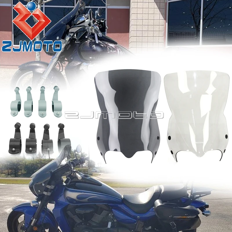 Motorcycle Windshield Windscreen Wind Deflector Front Fairing Visor For ...