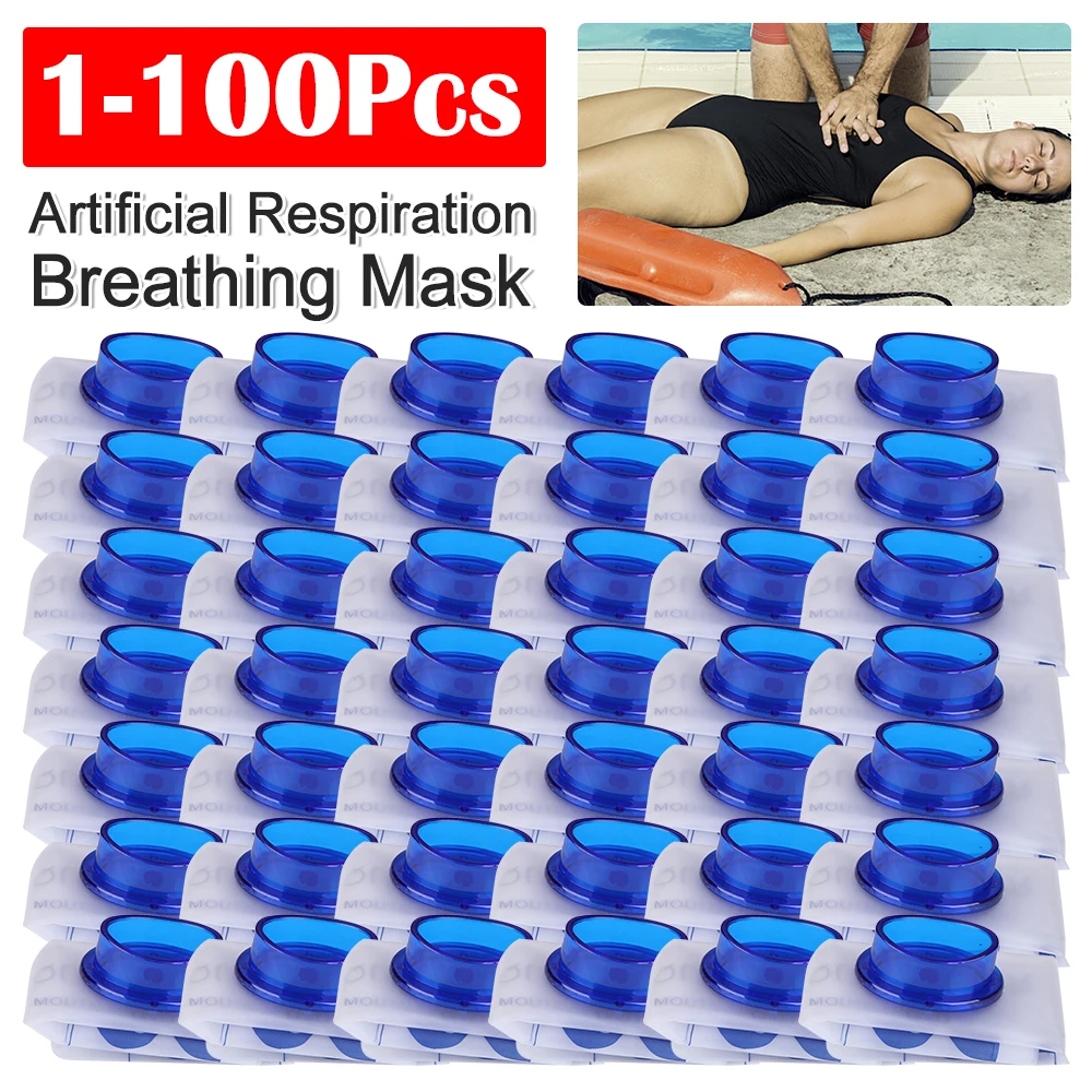 1-100Pcs-Breathing-Mask-Emergency-Rescue-Disposable-First-Aid-Respirator-Mouth-To-Mouth-CPR-Face ...