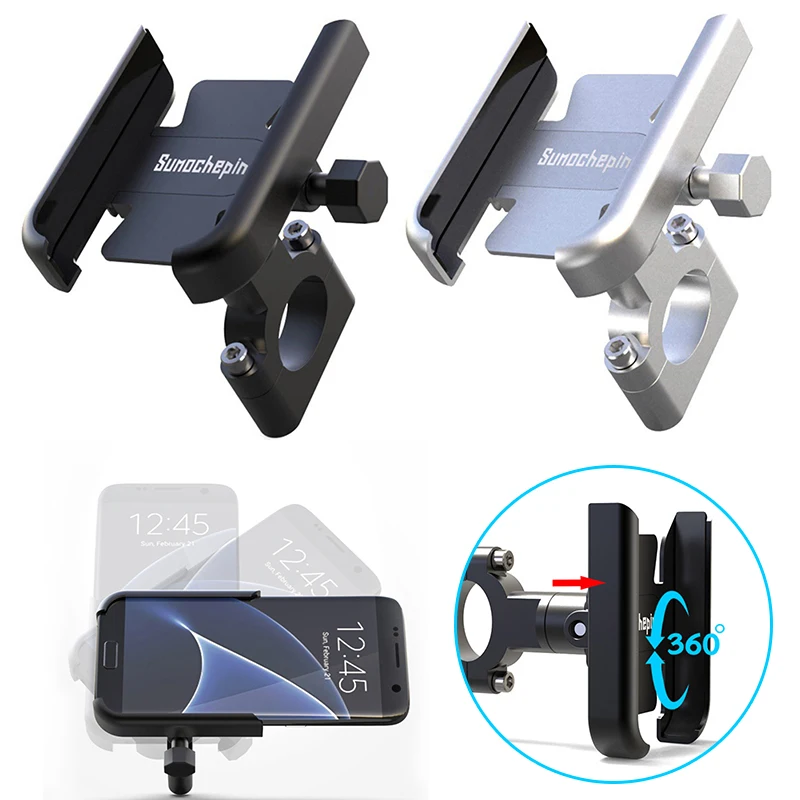 Motorcycle Bicycle Phone Holder Aluminum Alloy Bike Motorcycle ...