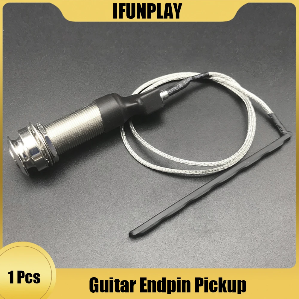 Durable Cylinder Guitar Endpin Preamp Pickup Eq Piezo Pickup 6.35mm ...