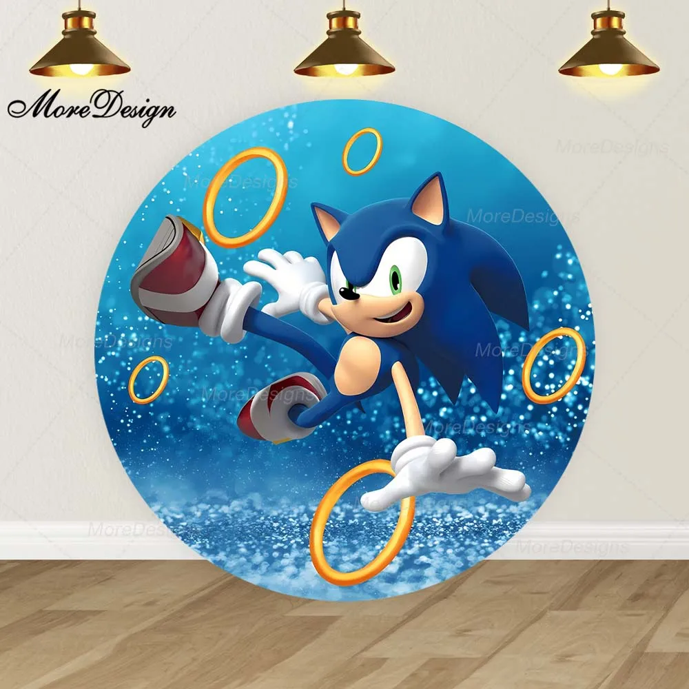 Fondo fotográfico de Sonic con cubiertas redondas y cilíndricas ...