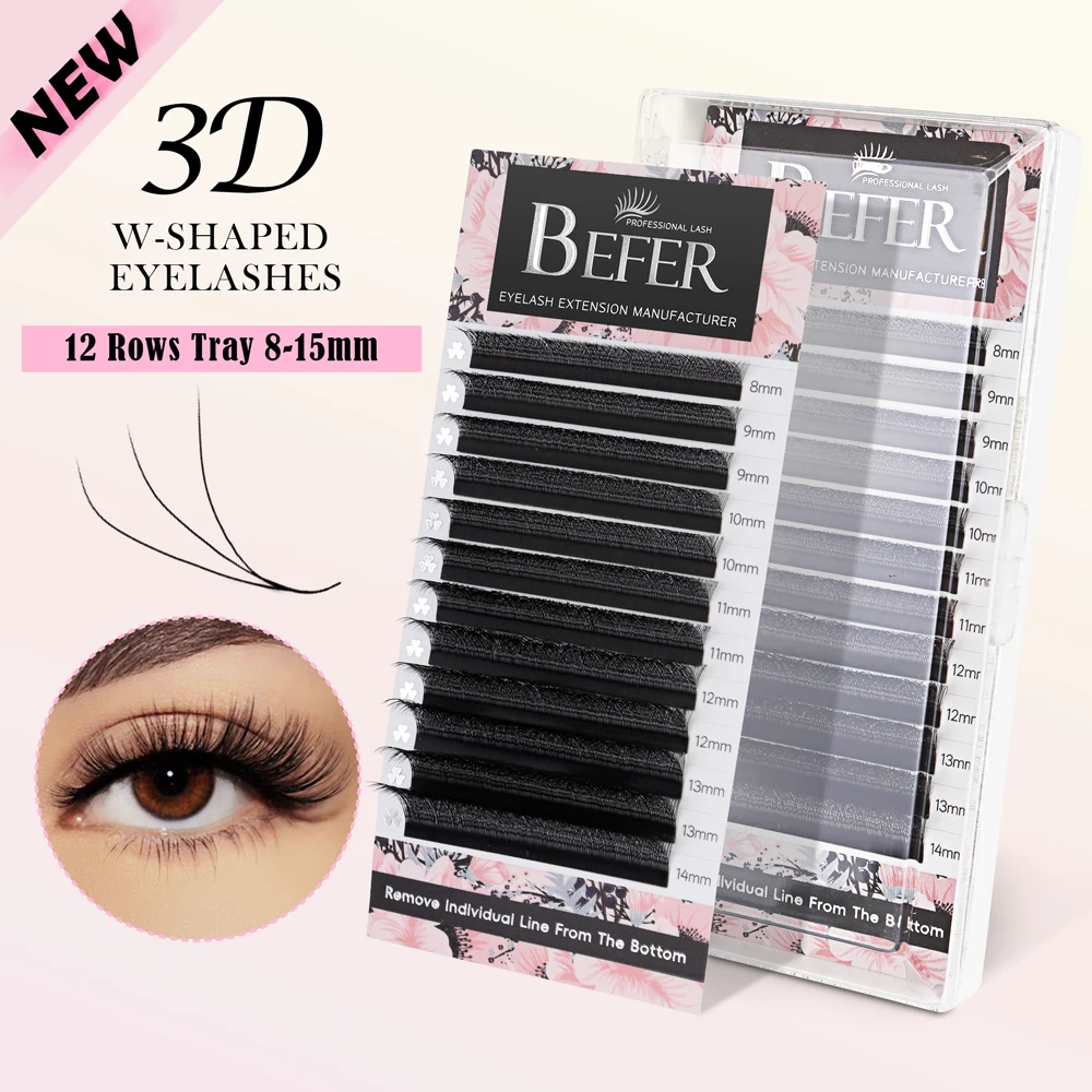 3D-W-Shape-Black-Eyelashes-Extension-Hand-Woven-Premium-Lashes-D-Curl ...