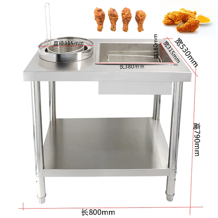 Fried-chicken-hamburgers-wrapping-powder-table-breading-table-for ...