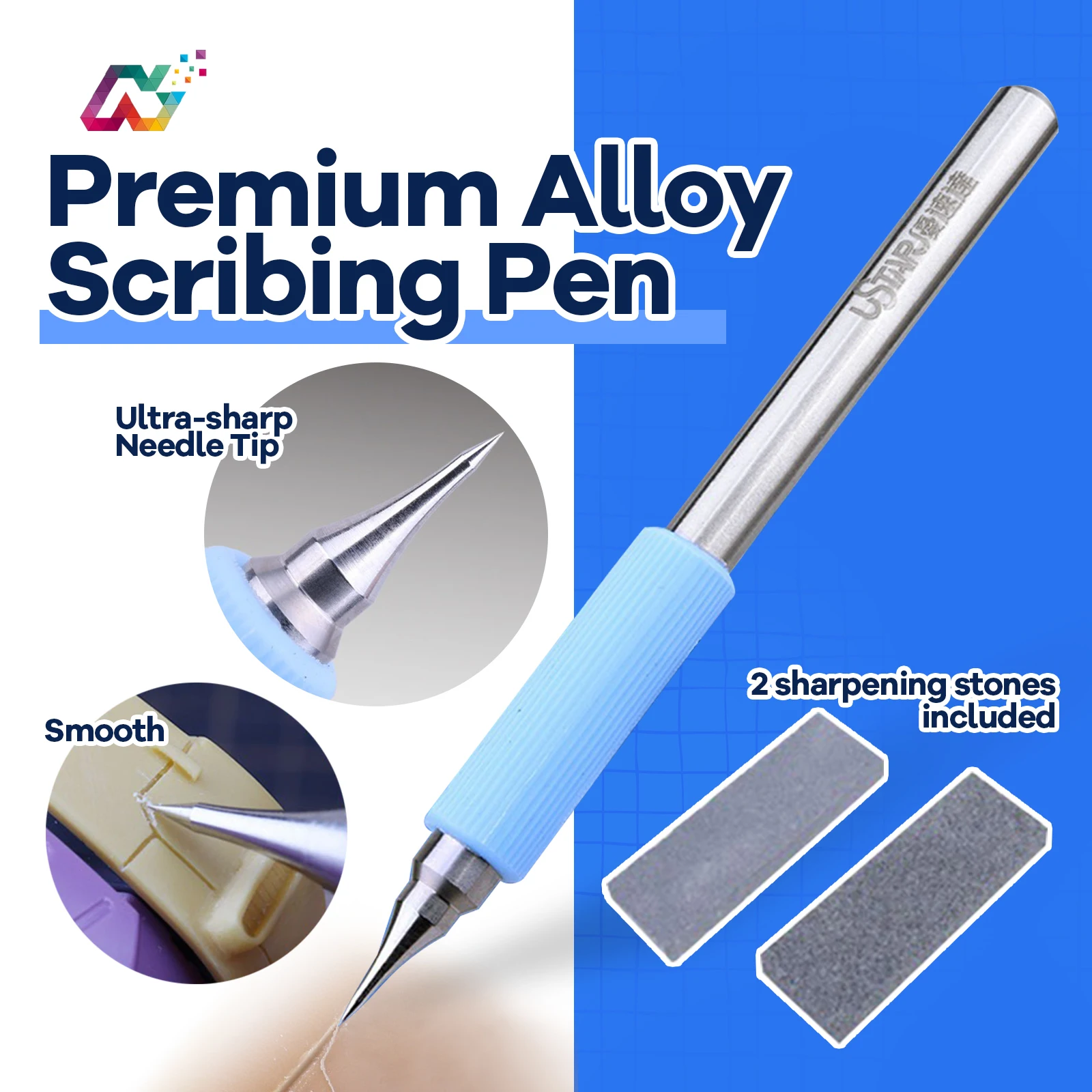 Ustar UA-91800 Alloy Scribing Needle with Grinding Stone for Gundam ...