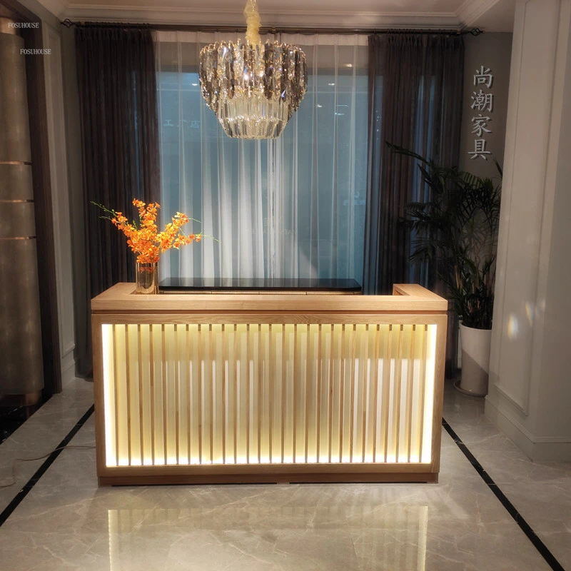 New-Chinese-Company-Reception-Desks-Cash-Register-Simple-Modern-Beauty ...