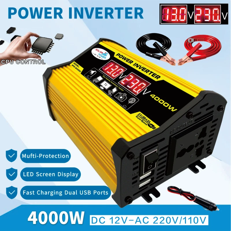 4000W-6000W-Car-Inverter-Solar-Inverter-Portable-12V-To-110V-220V ...