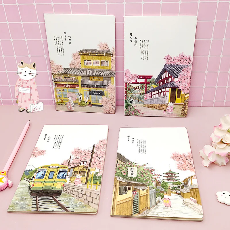 A5 Japan Scenery Notebooks Journal Planner Book Cute Note Books Diary ...
