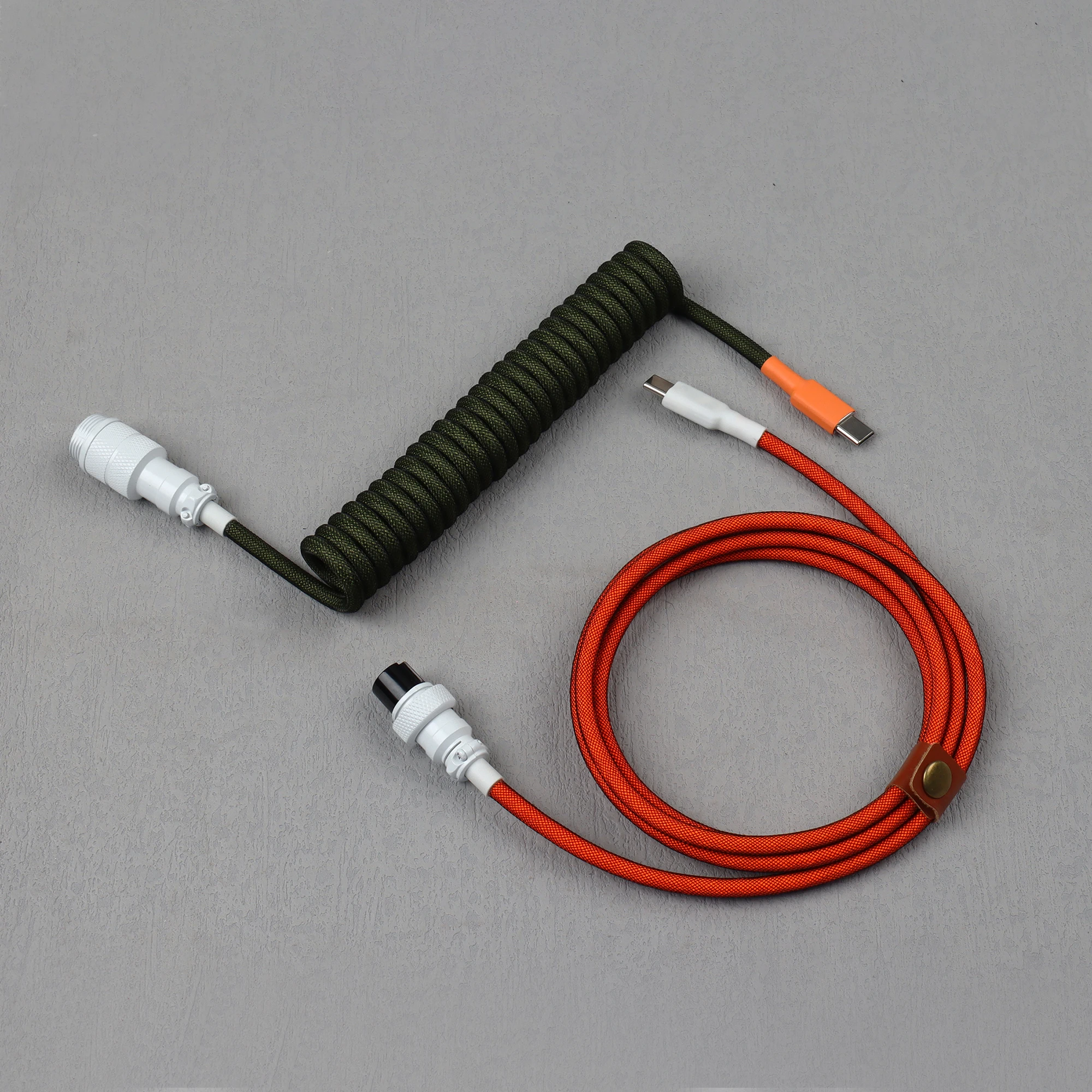 Type C to C Keyboard Cable Coiled for Tablet PC Double-Sleeved Wire ...