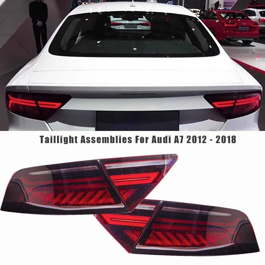 Taillight Assemblies For Audi A7 2012-2018 Modified with LED Flowing ...