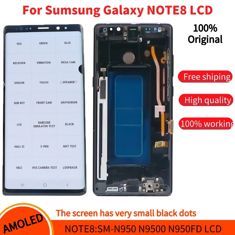 100-Original-AMOLED-Display-for-SAMSUNG-Galaxy-NOTE8-N950-N950FD-LCD ...