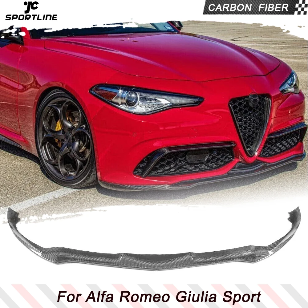 Carbon-Fiber-FRP-Car-Front-Bumper-Lip-Spoiler-Splitters-for-Alfa-Romeo ...