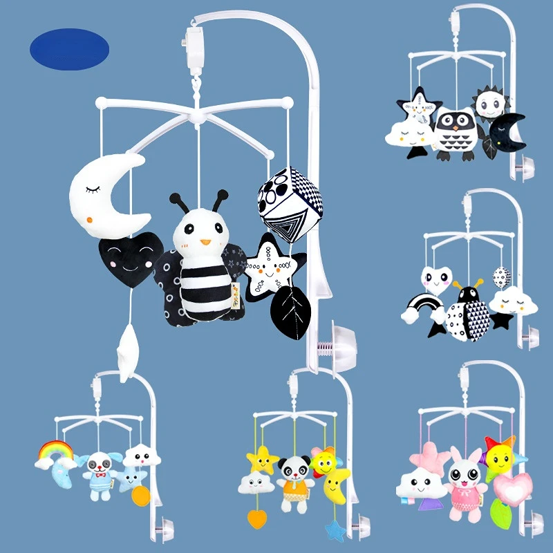 Baby-toys-White-Rattles-Bracket-Set-Baby-Crib-Mobile-Bed-Bell-Toy ...