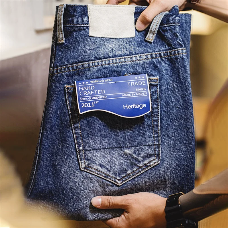 Maden-2023-Vintage-13-5oz-Gradient-Washed-Denim-Jeans-Men-s-Grinding ...