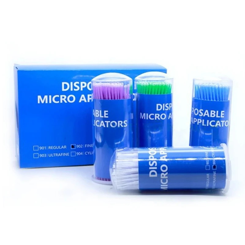 100Pcs/Bottle Dental Disposable Micro Brushes Applicators Micro Brush ...