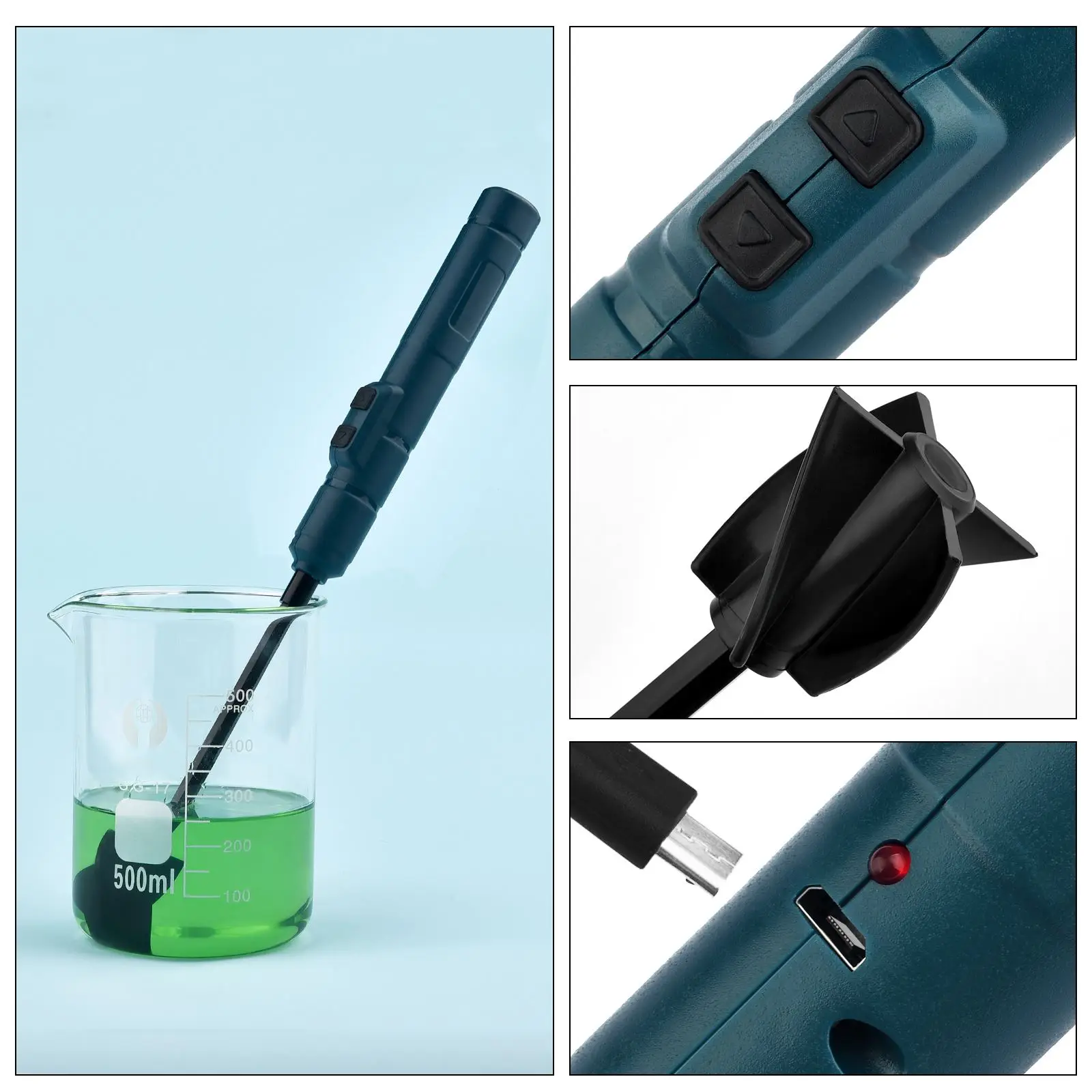 Electric Agitator Stirring Rod With Drill Chuck DIY Epoxy Resin Glue ...