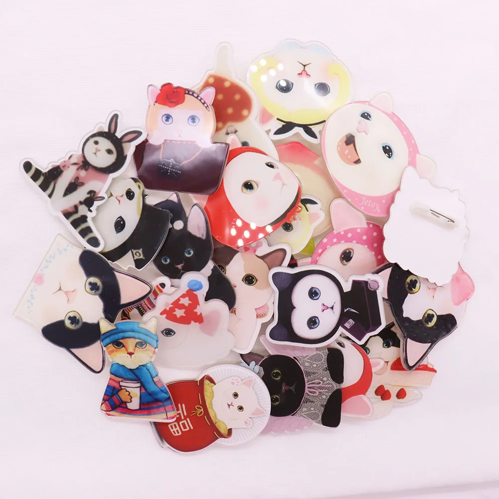 1Pcs-Cartoon-Animal-Cat-Cute-Icons-Fan-Collect-Badge-Brooches-For ...