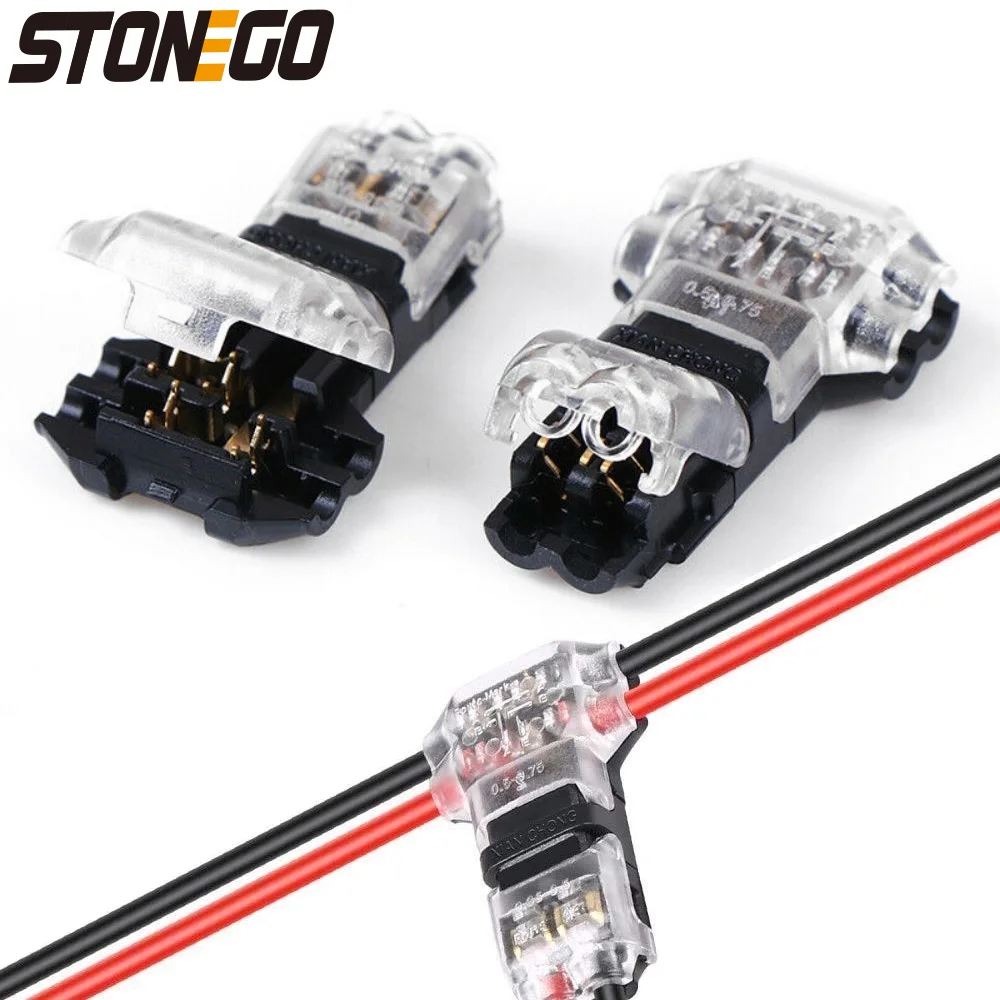 STONEGO-2-Pin-Toolless-Wire-Connectors-Compact-T-Tap-Quick-Splice ...
