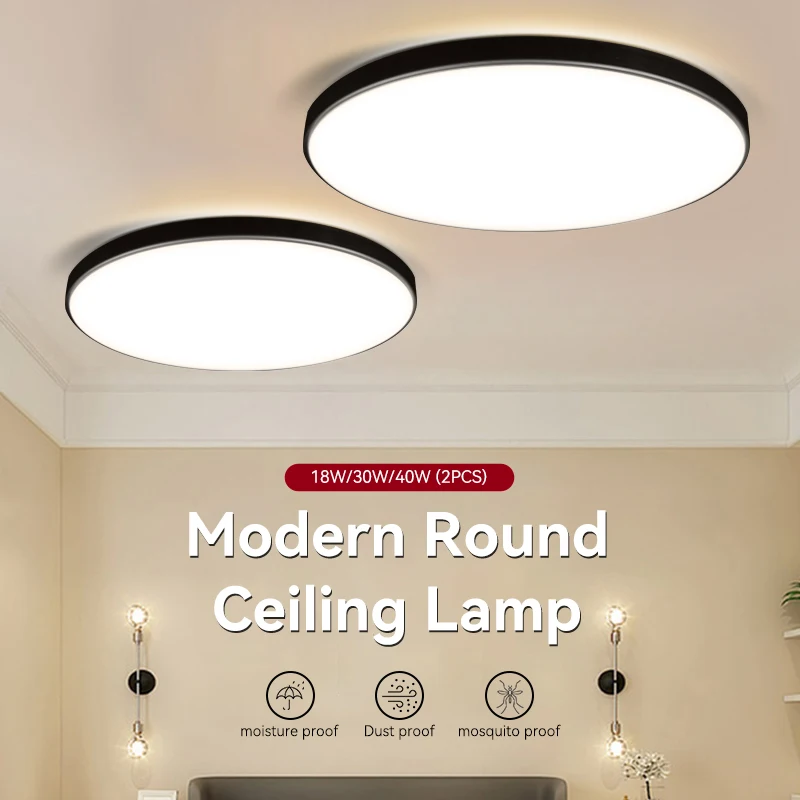 Led Ceiling Lamps 220v Ceiling Lights Light Fixture 18w 30w 40w Ceil ...