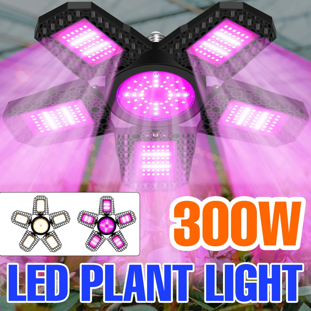 300W LED Grow Light Bulb Full Spectrum E27/E26 Cultivation Lamp For ...