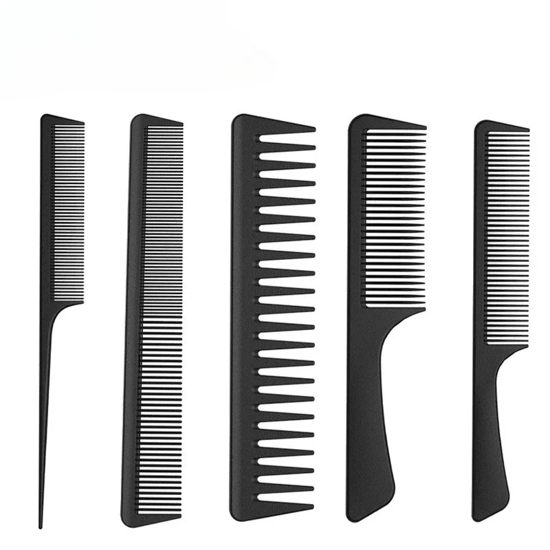 Black Anti-static Hair Combs Hairdressing Comb Ultra-thin Flat Hair ...