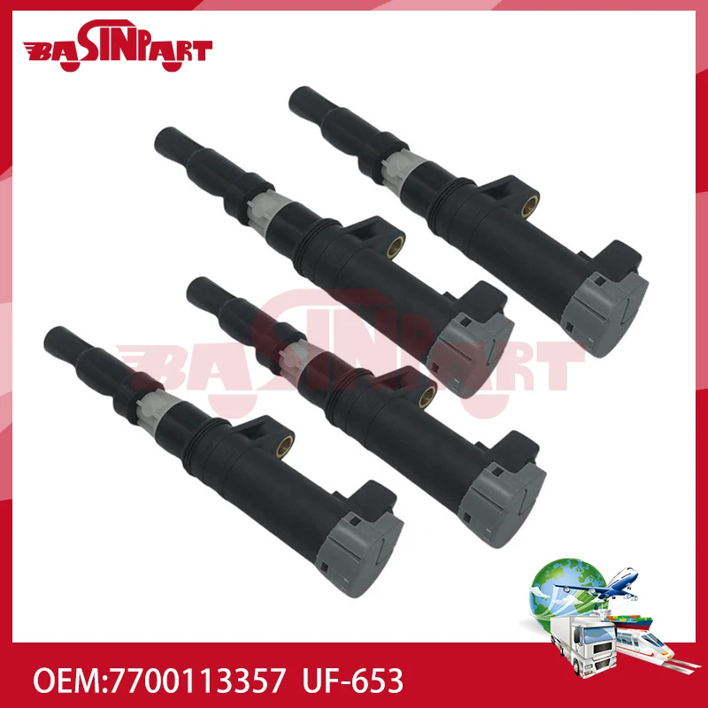 7700113357 Ignition Coil For Renault F4P F4R K4J K4M CLIO Pencil Type 1 ...
