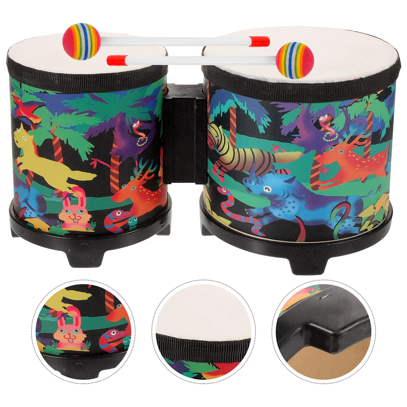 Bongo-Drum-Percussion-Child-Toy-Percussion-Instrument-Drum-Sticks-Kids ...