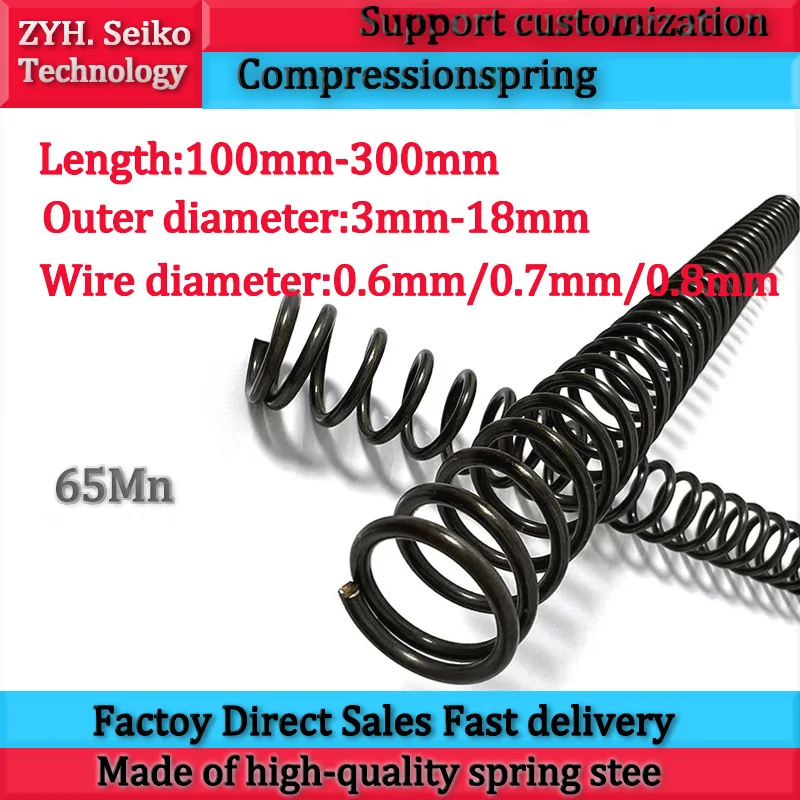 2PCS-Spring-Steel-Pressure-Spring-Return-Spring-Wire-Diameter-0-6mm0 ...