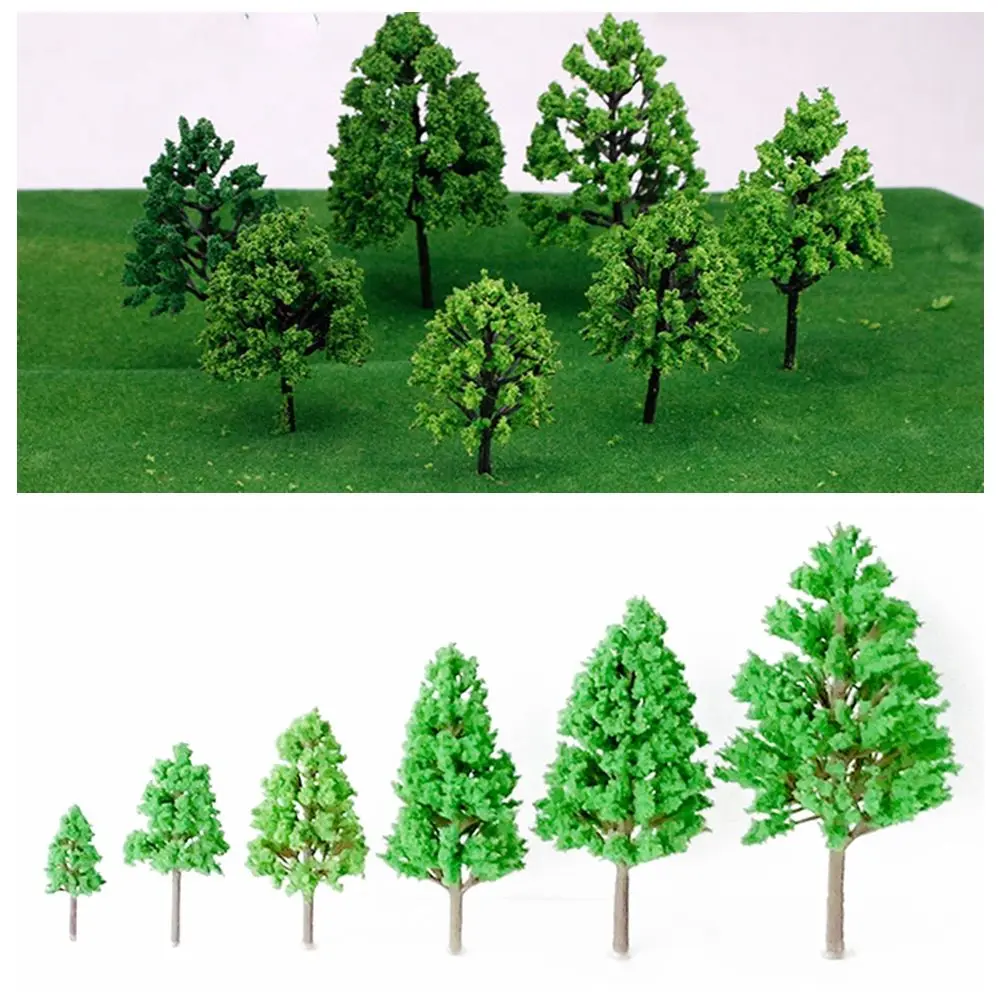 Scenery-Landscape-Home-Decor-Plastic-Miniatures-Model-Railroad-Railway-Scene-Poplar-Trees-Light ...