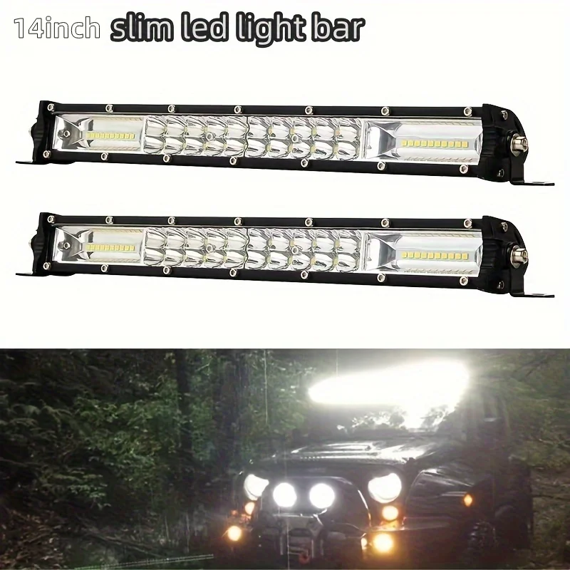 14inch Slim LED Light Bar dual Row pure white color offroad light led ...