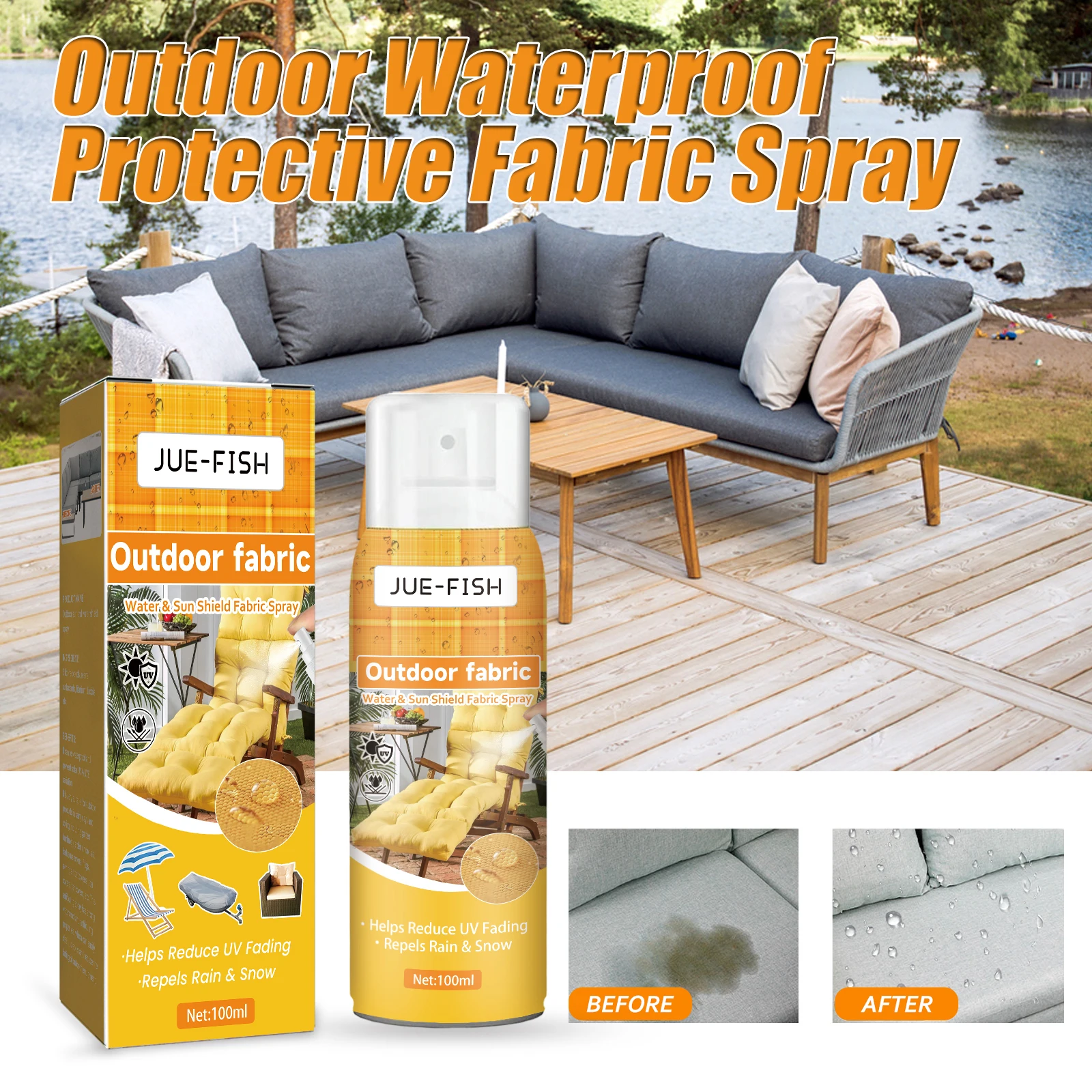 1/3/10pcs Outdoor Waterproof Protective Fabric Spray Reduce UV Fading ...