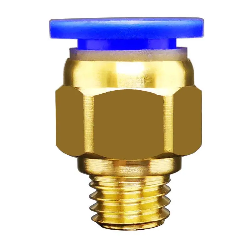 M14 M16 M20 M24 Metric Male Thread Straight Pneumatic Pipe Fitting Push ...