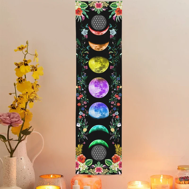 Tapiz-de-Reiki-Moon-Phase-para-colgar-en-la-pared-flor-de-la-vida ...