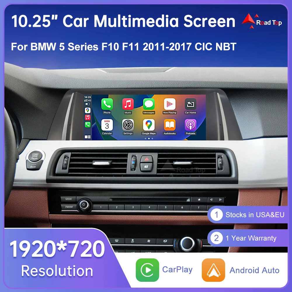 1920*720 Car Multimedia Touch Screen For BMW 5 Series F10 F11 2011-2017 ...