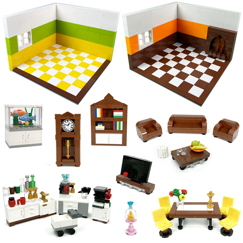 Compatible-With-LEGO-MOC-Home-Decor-Building-Blocks-Parts-Kitchen ...