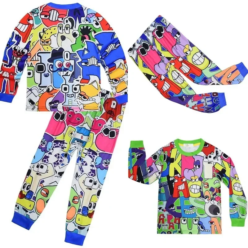 in stock Alphabet Lore 110-150 Pajamas for Kids Homewear Sleeping ...