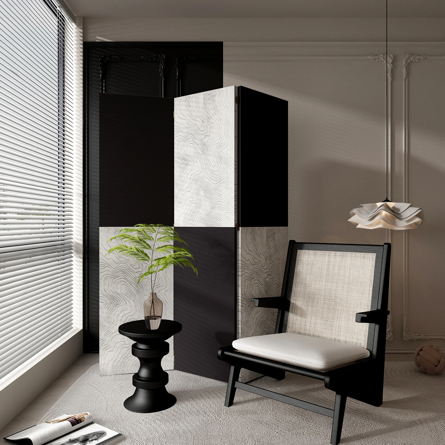 Customized-French-Nordic-screen-partition-living-room-hotel-bedroom ...